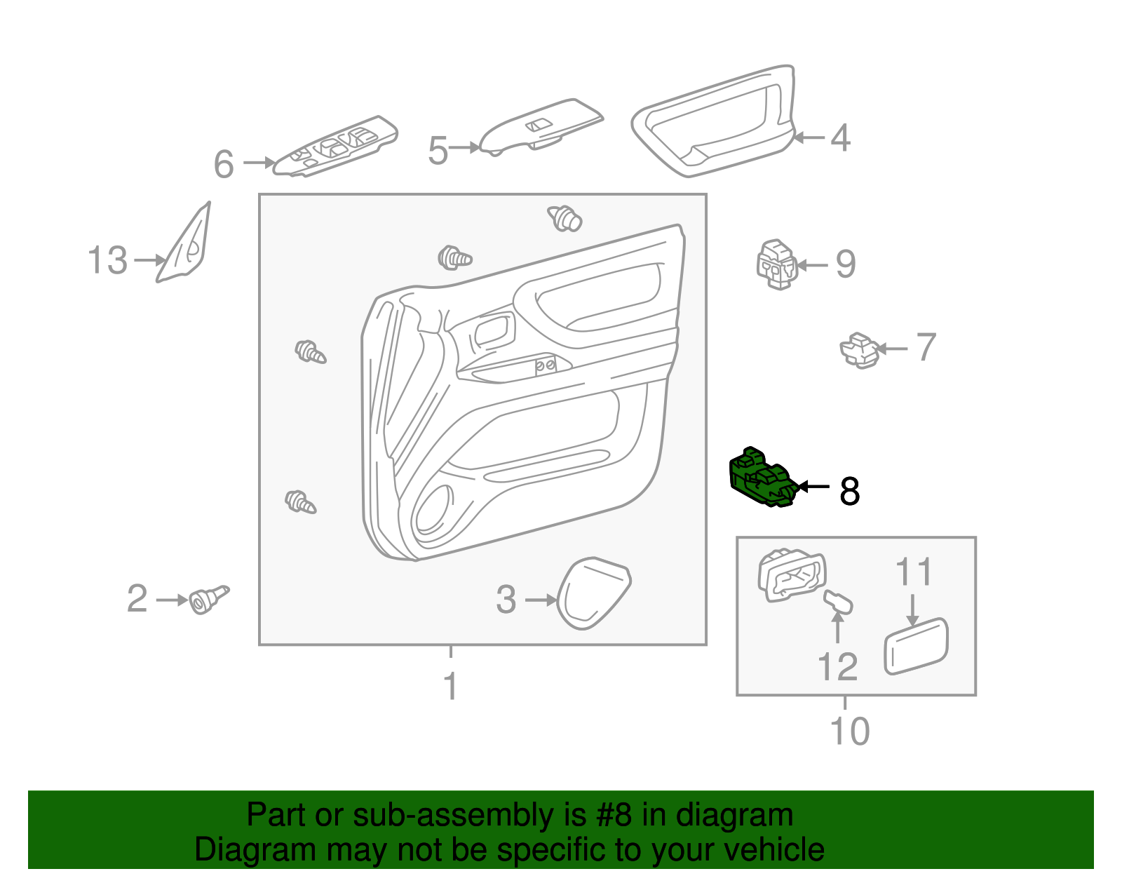 2003-2007 Toyota Land Cruiser Window Switch 84040-60091 | Toyota Parts ...