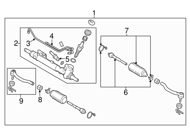 D8E21-1JA0A - Inner Tie Rod - 2011-2017 Nissan Quest | Nissan OEM Parts ...