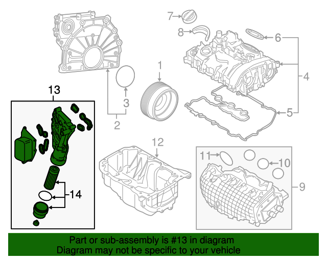 Genuine BMW 11-42-8-585-235 | Oil Filter Housing | FREE Shipping on ...