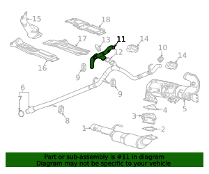 Exhaust Rear Pipe 84964245 | OEM GM Parts