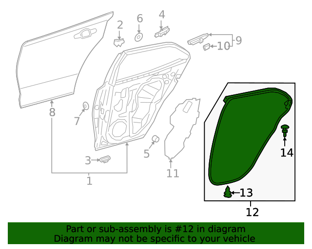 2020-2024 Toyota Corolla Door Weather-Strip 67872-02310 | Sparks Parts