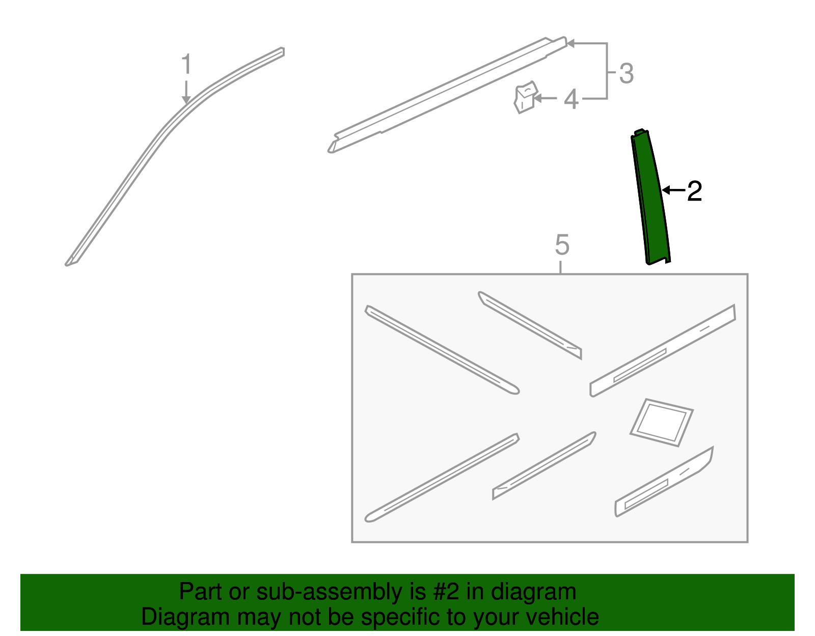 72470-T2F-A01 - 2013-2017 Honda Accord - Garnish L Front Door Center ...
