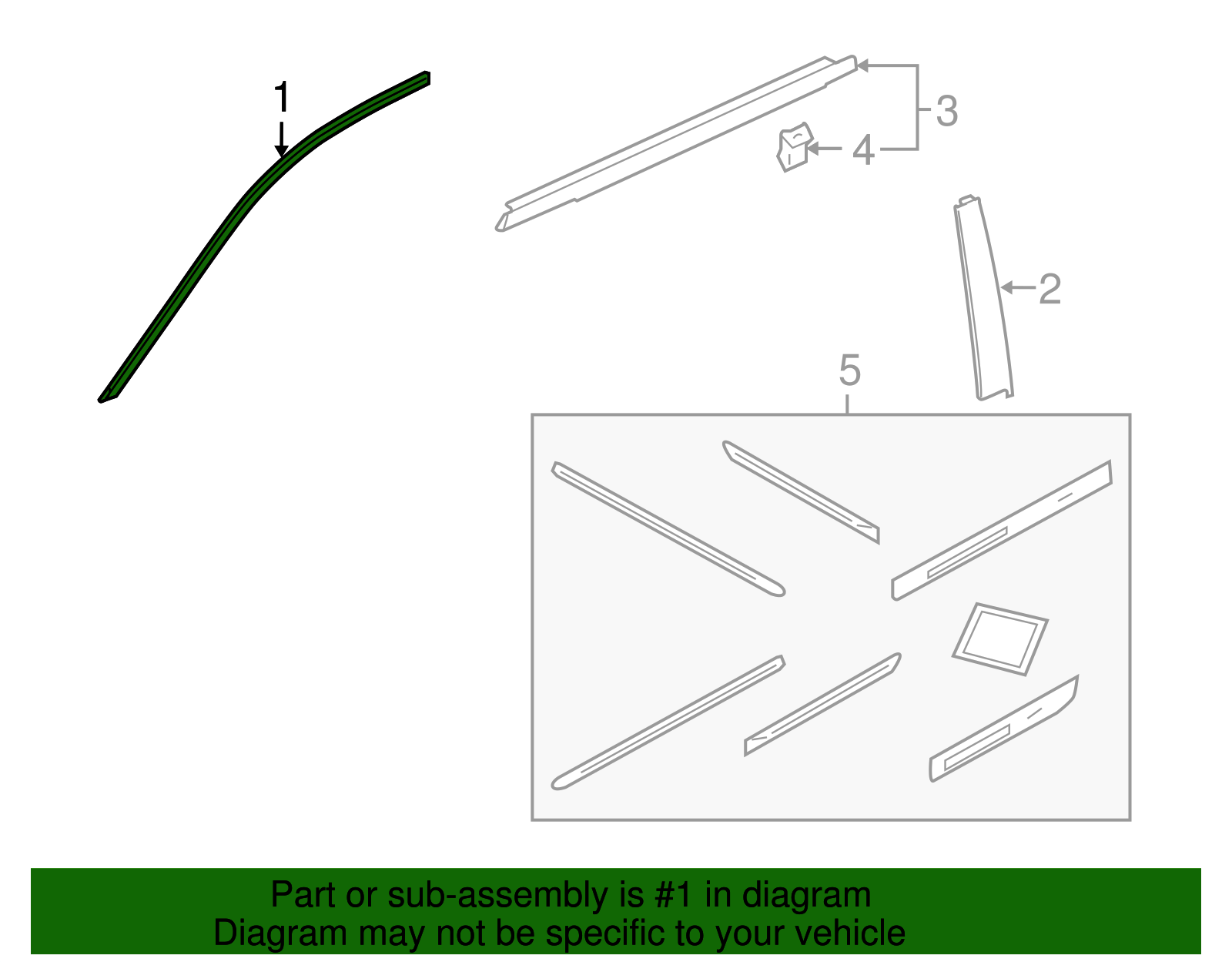 72425-T2A-A01 - 2013-2017 Honda Accord - Molding Assembly R Front Door ...