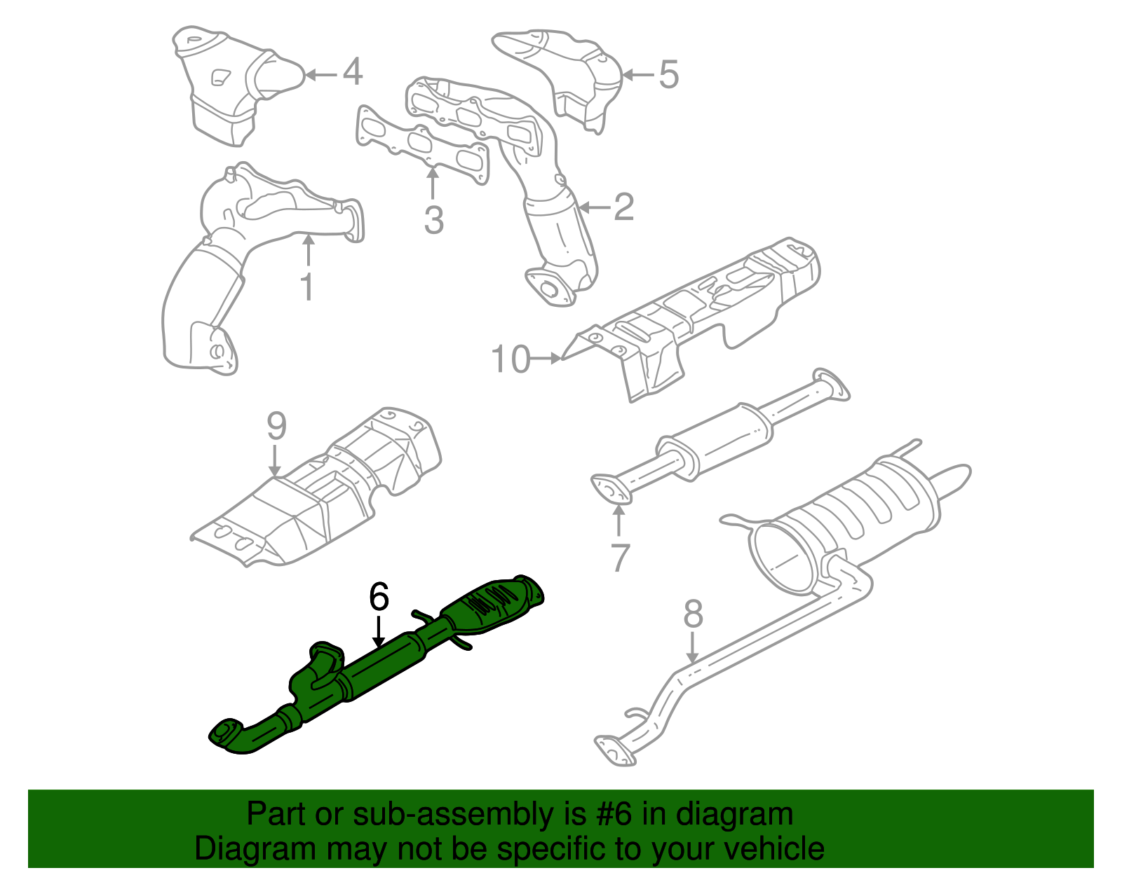 1999-2001 Hyundai Sonata Exhaust Pipe 28610-38310 | Retail Performance ...