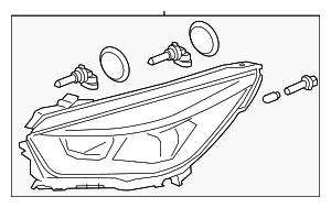 GJ5Z-13008-P - Headlamp Housing - 2017-2019 Ford Escape | Lasco Auto Parts