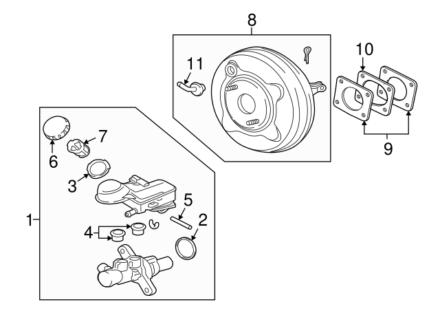 2008-2024 Mitsubishi Master Cylinder Seal 4625A099 | Mitsubishi Parts ...