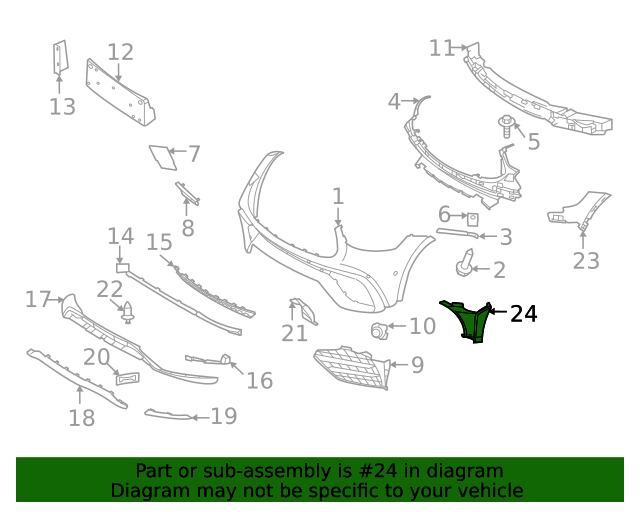 2020-2023 Mercedes-Benz Side Support 253-885-97-03 | MB OEM Parts