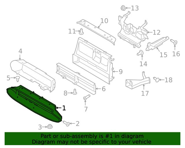 2019-2023 Jaguar I-Pace Radiator Support Air Deflector T4K1468 ...