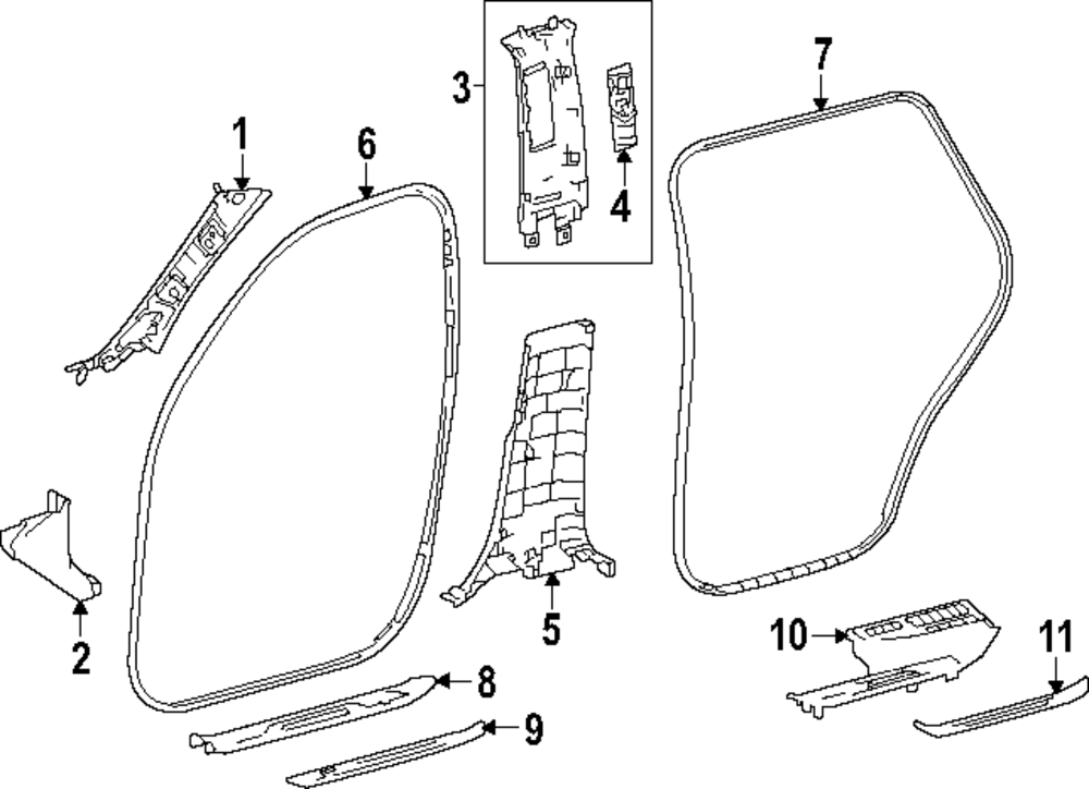 2023-2025 Toyota Sequoia 2023-2024 Toyota Sequoia - Rear Sill Plate ...