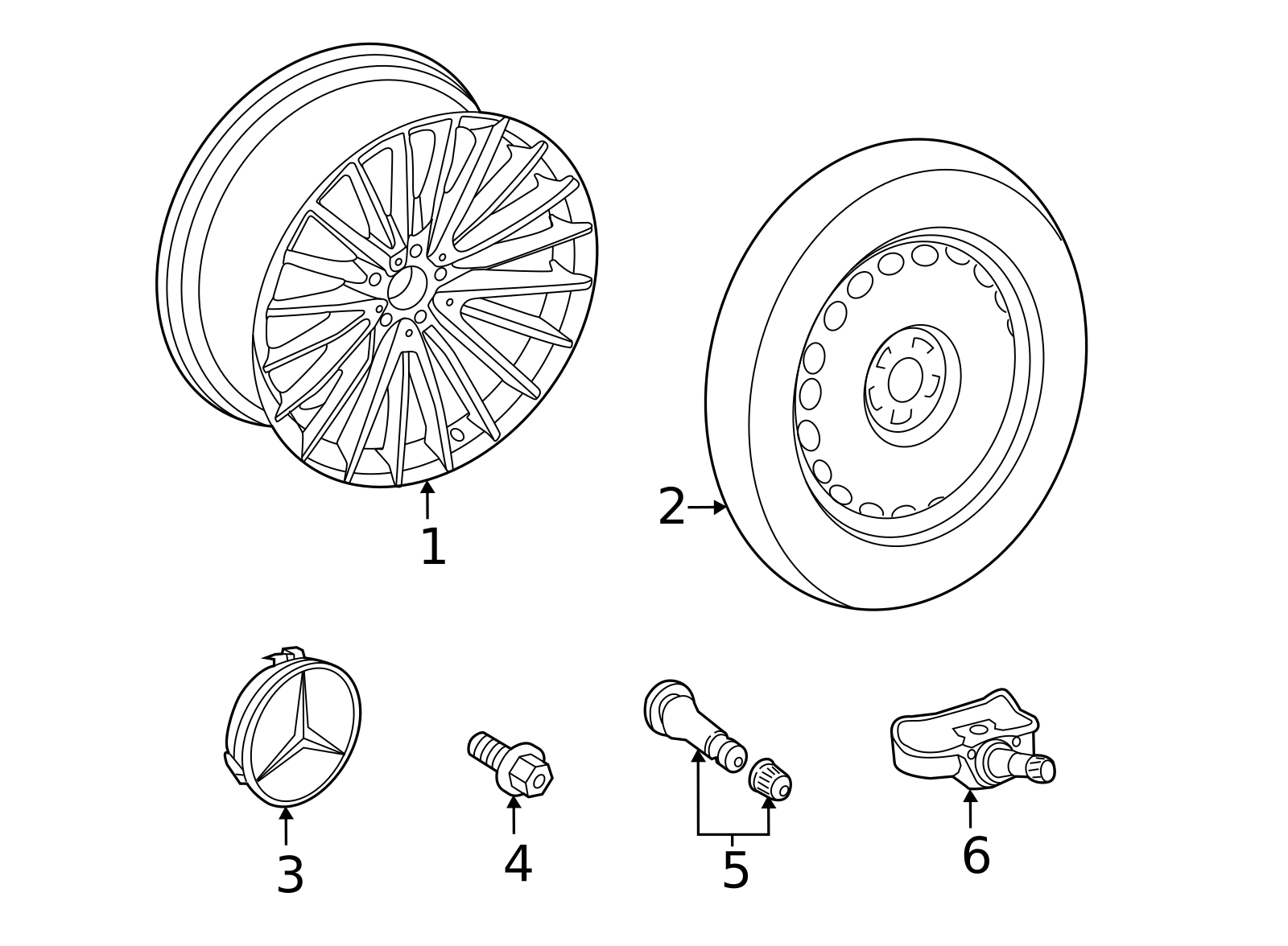 223-401-15-00-64-7X21 - Exchange Spoke Wheel For Mercedes-Benz Parts Store