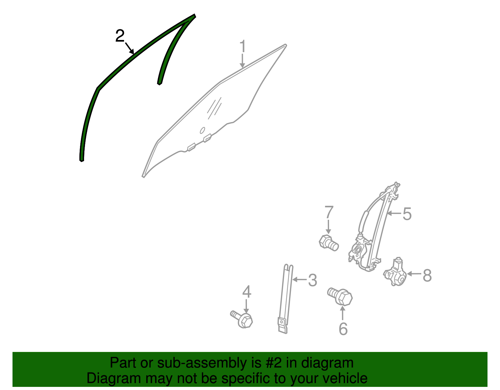2011-2017 Nissan Juke Run Weather-Strip 80331-1KA4A | Nissan RVA