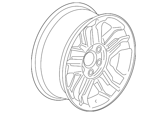 09598055 - 18x8-Inch 12-Spoke Aluminum Wheel 2008-2014 GM | GMPartsNow