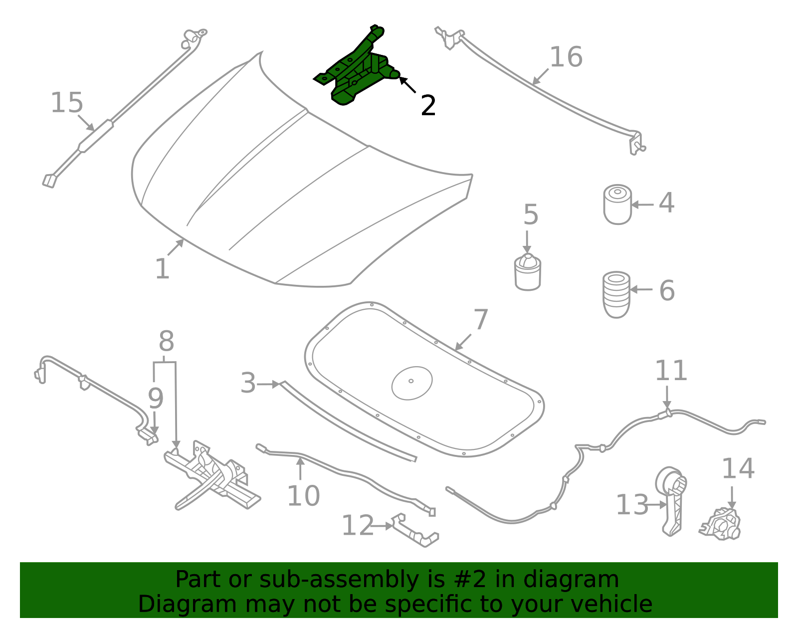 2022-2024 Hyundai Tucson Hood Hinge 66910-CW000 | Retail Performance ...