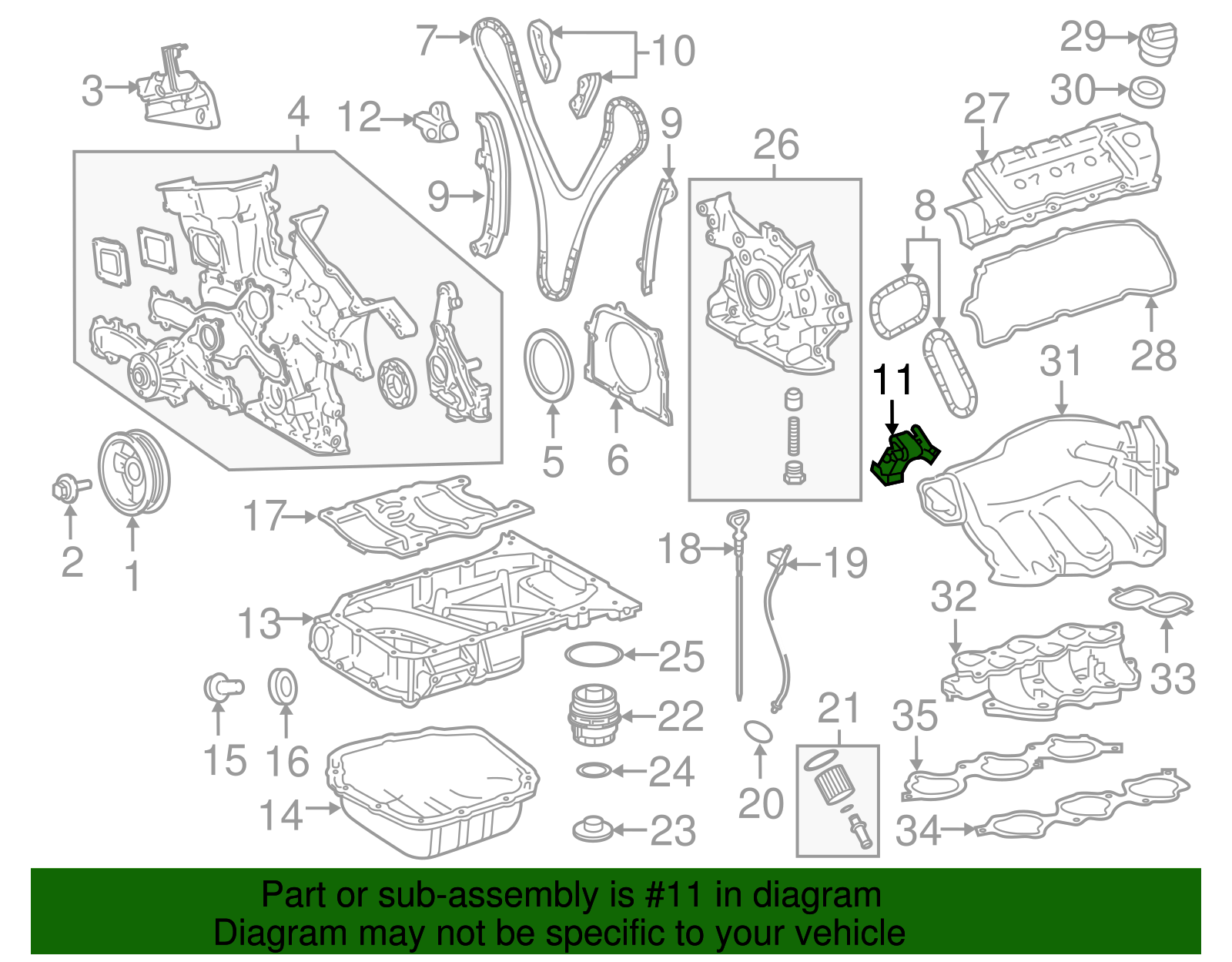 13550-0P010 - Chain Tensioner - 2005-2020 Toyota | Nucar Toyota Parts