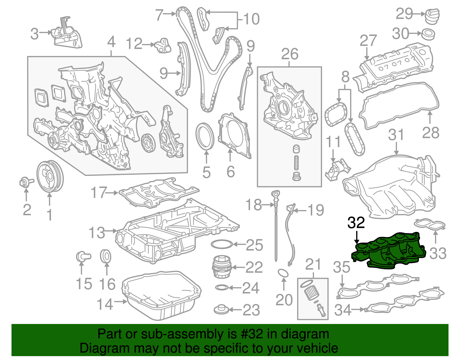 2011-2016 Toyota Intake Manifold 17111-0P040 | Toyota Parts Center