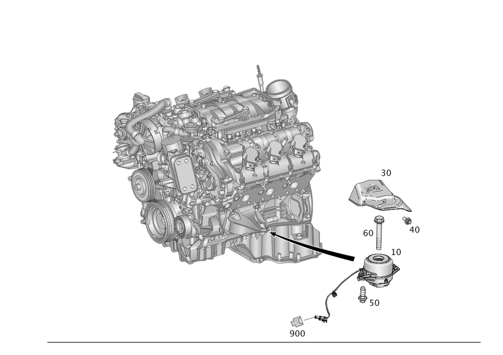 166-240-58-17 - Engine Mount 2006-2019 Mercedes-Benz | Mercedes-Benz ...
