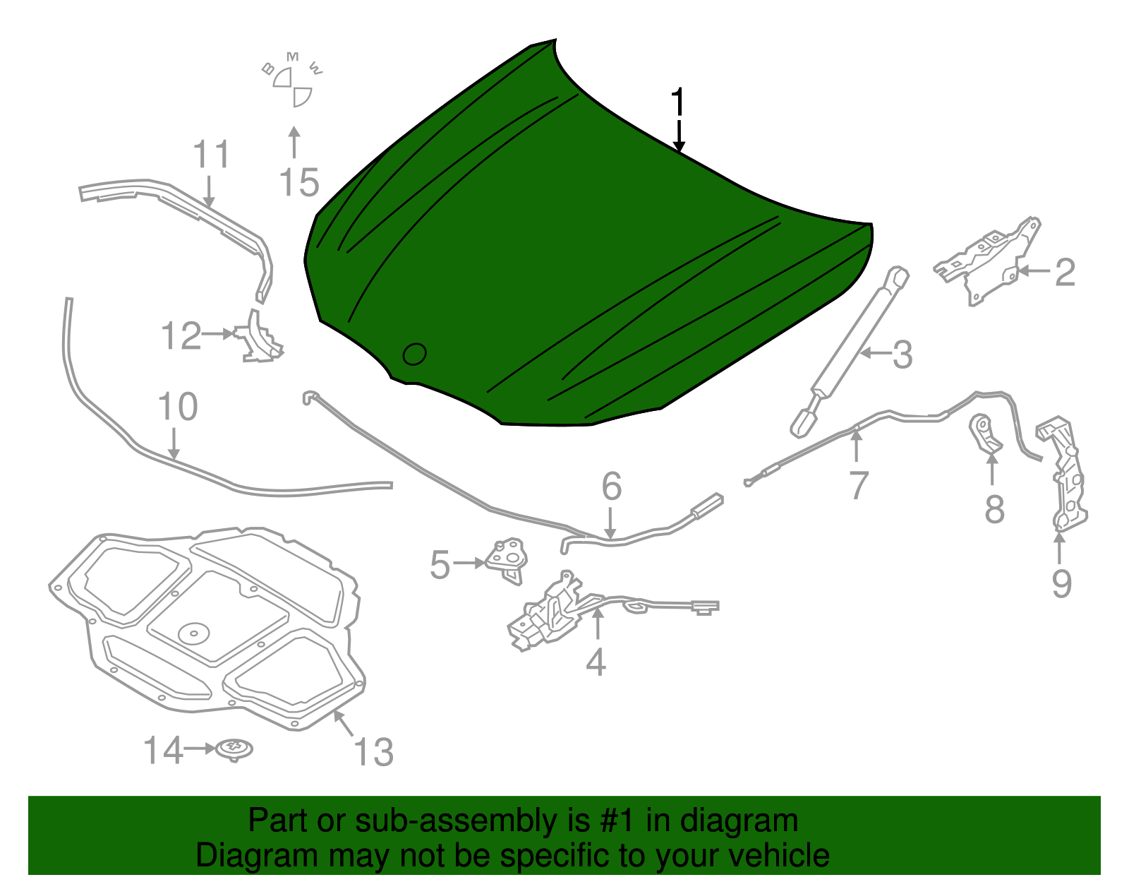 41-00-7-440-427 - Hood G30 Five series | BMWPartsHub