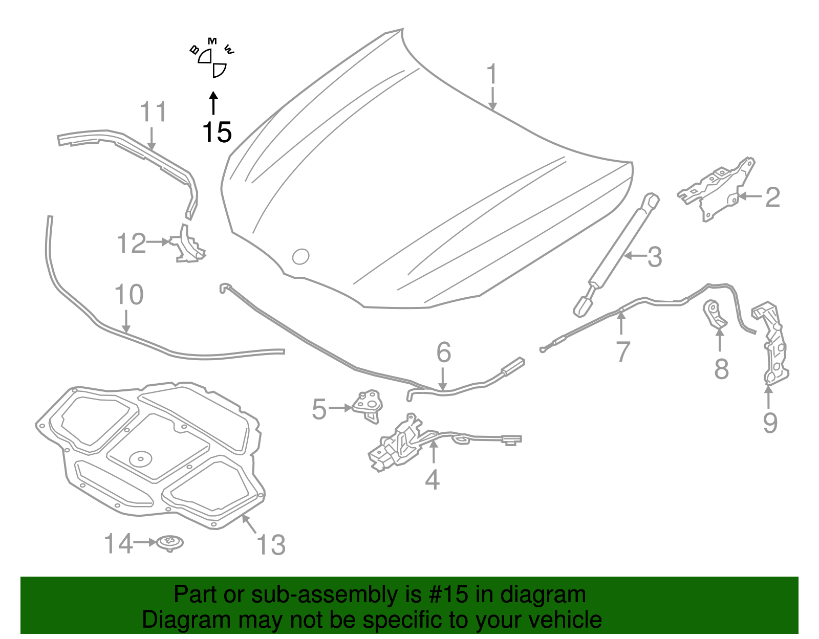 51147463684 - 2017-2025 BMW Emblem (51-14-7-463-684) | BMW of South ...