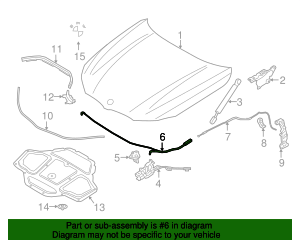 Genuine BMW 51-23-7-347-414 | Release Cable | FREE Shipping on Most ...