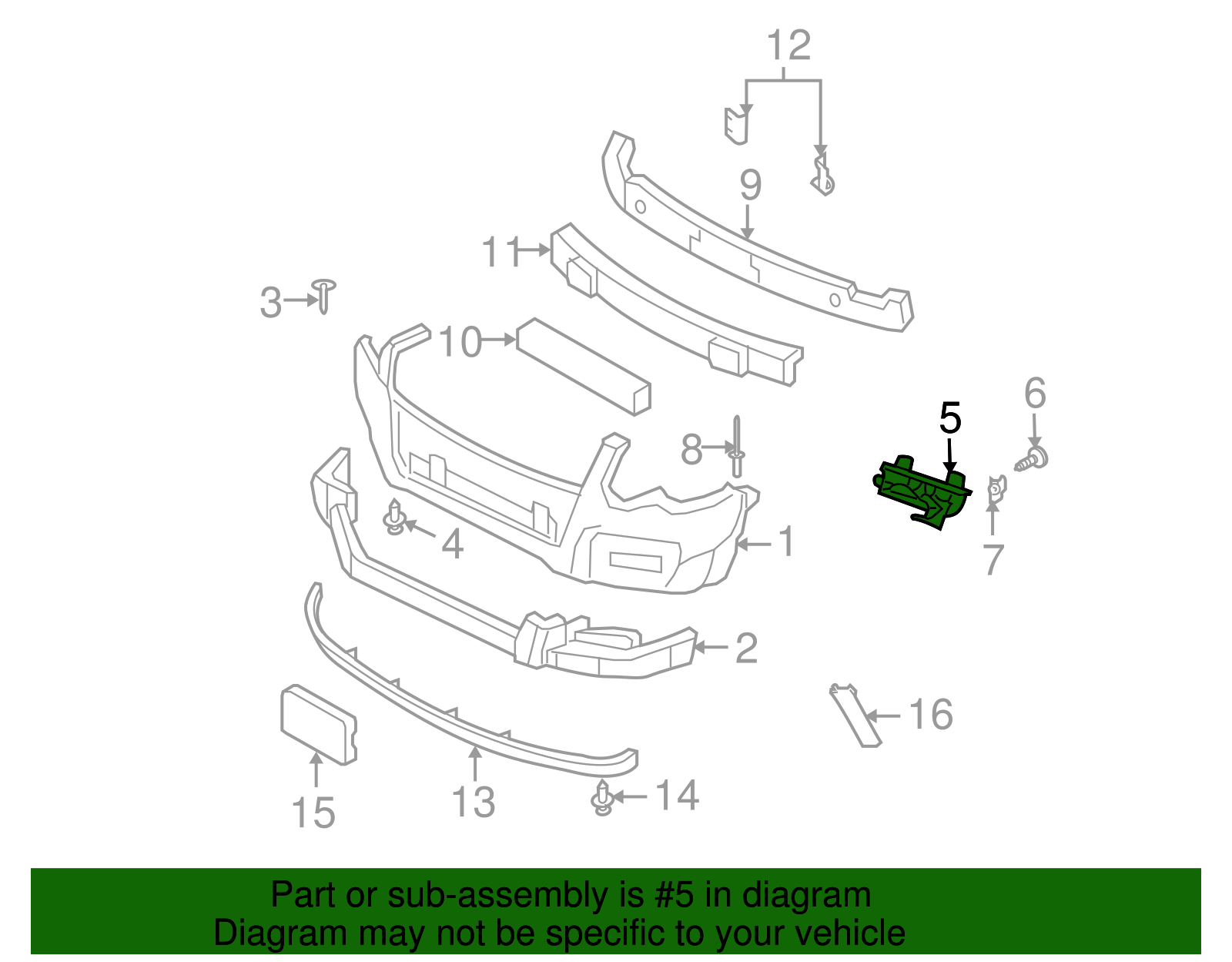 Genuine OEM Ford Part - Bumper Bracket 6L2Z-17E814-AB | Genuine OEM ...