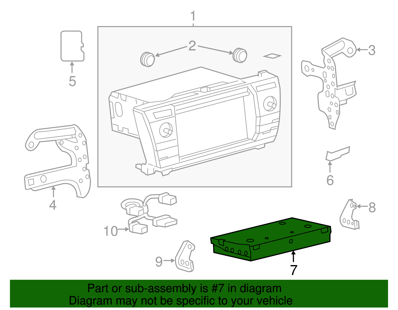 2015 Toyota Corolla Am/fm Cd 86140-02050 | Toyota Parts Center
