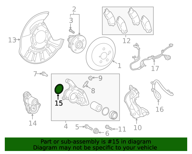 90015-AH005 - Actuator Seal 2015-2023 Lexus | Lexus Parts Outlet