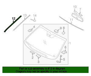 86132-C5000 - Side Molding - 2016-2020 Kia Sorento | Kia Auto Parts