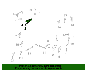 221-760-08-34 - Handle Base 2007-2013 Mercedes-Benz | Mercedes-Benz USA ...