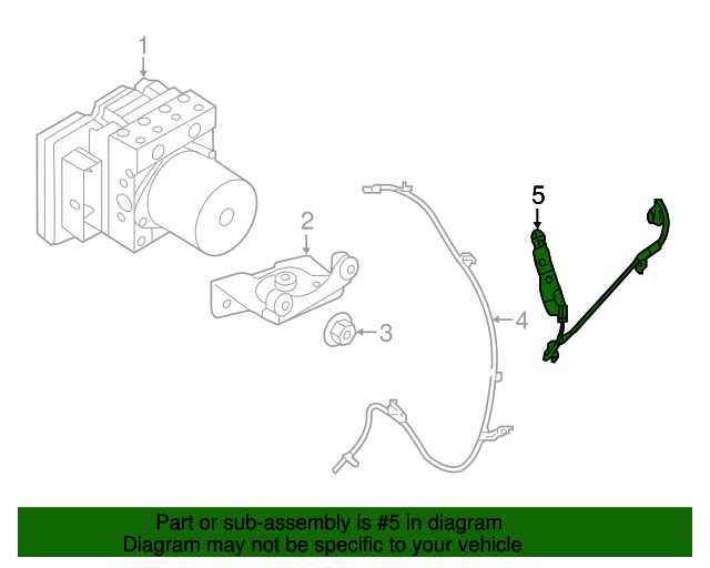 58980-C5000 - ABS Wheel Speed Sensor 2016-2020 Kia Sorento | Genuine ...