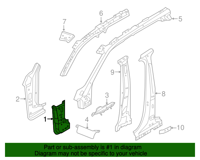 31440210 - Hinge Pillar Reinforced - 2017-2020 Volvo | Volvo OEM Parts ...