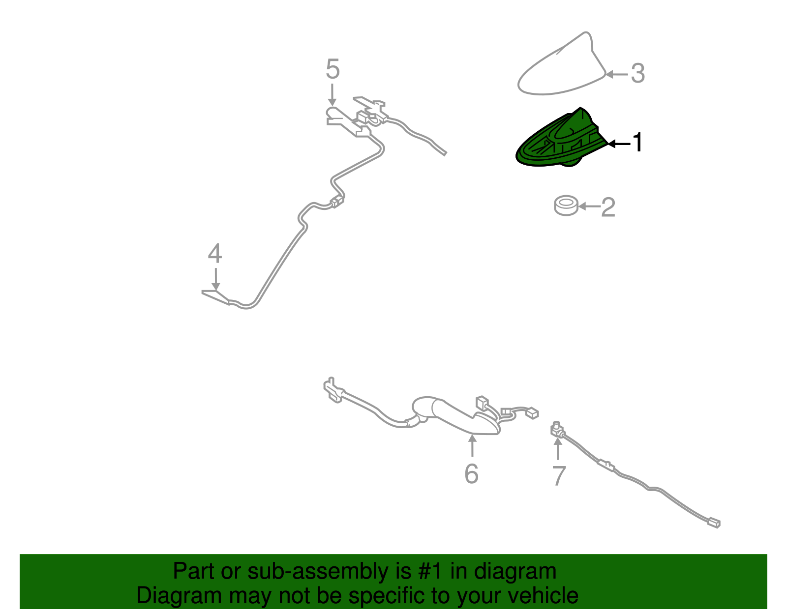 28208-5DC0A - Radio Antenna Assembly 2017-2019 Infiniti QX30 ...