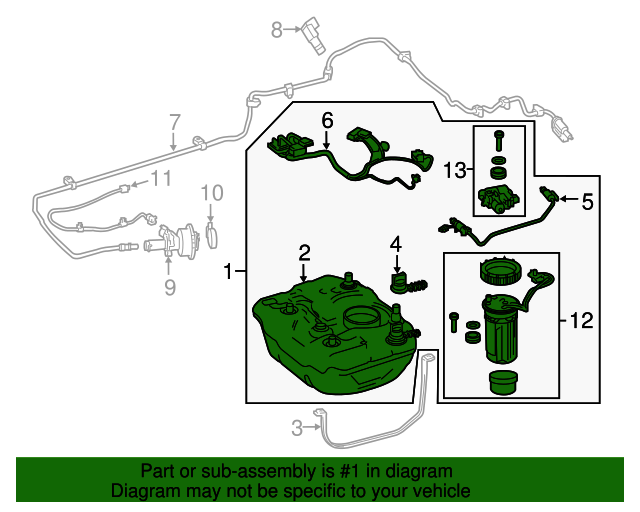 2013-2015 Mercedes-Benz GLK 250 Tank Assembly 204-470-75-02 | MB Online ...