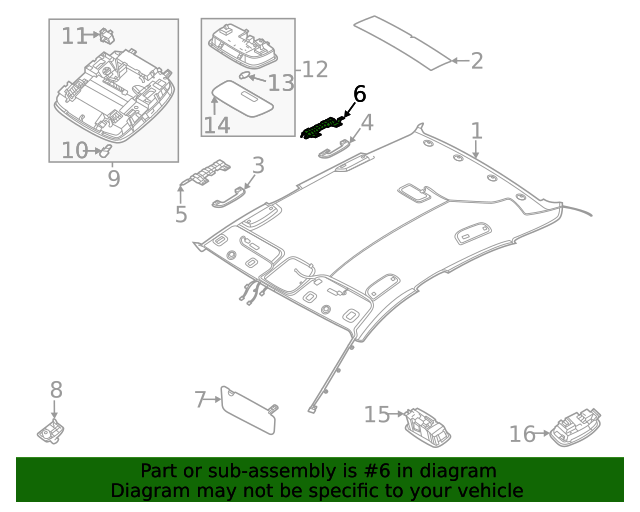 2020-2023 Hyundai Sonata Grip Handle Rear Bracket 85334-L1000 | QuirkParts
