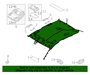 2020-2021 Hyundai Sonata Headliner 85310-L0000-SRF | OEM Parts Online