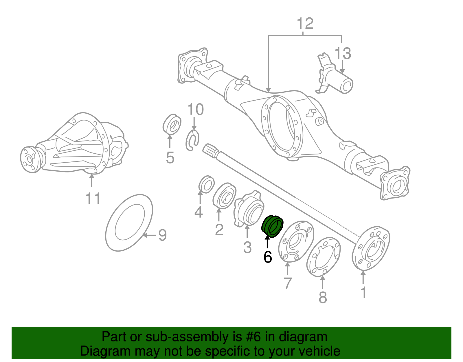 Toyota Parts Drive Axle Shaft Seal (Left, Right, Rear) 90313-54001 ...