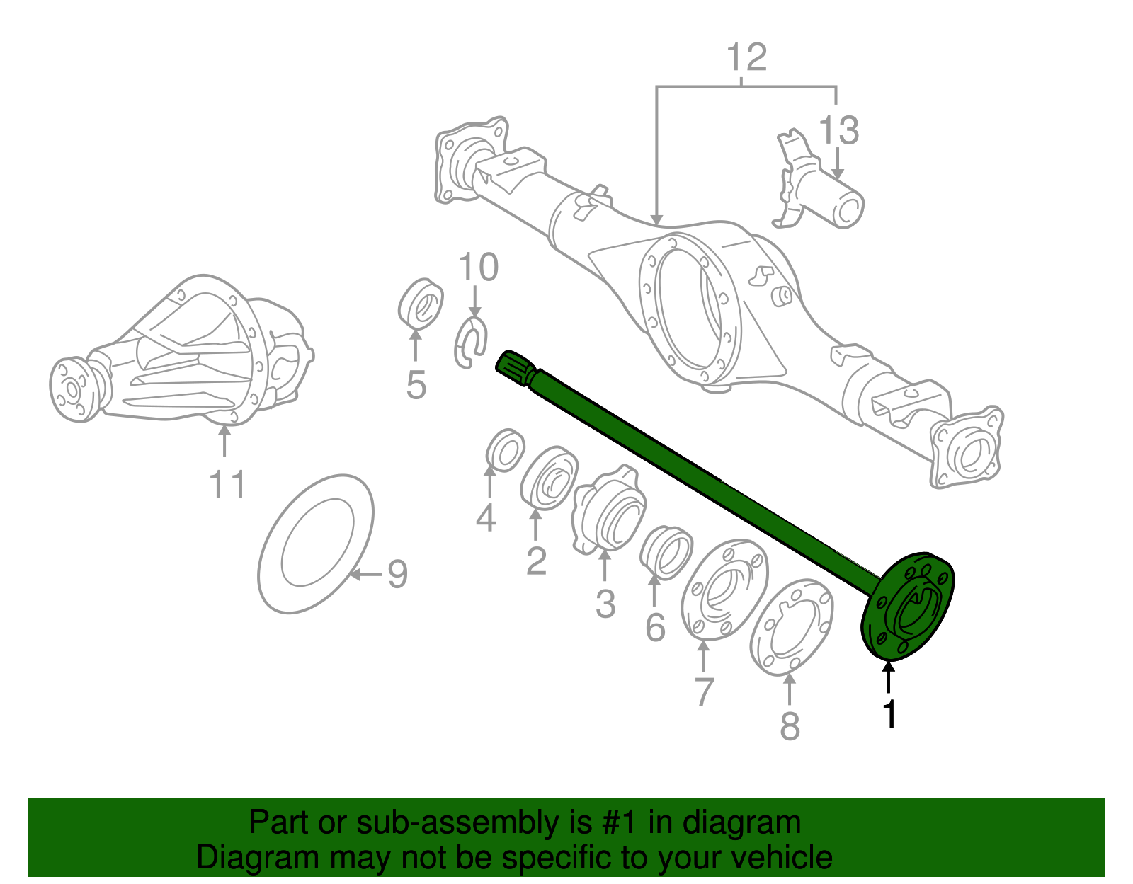 2004-2006 Toyota Tundra Drive Axle Shaft (Left, Right, Rear) 42311 ...