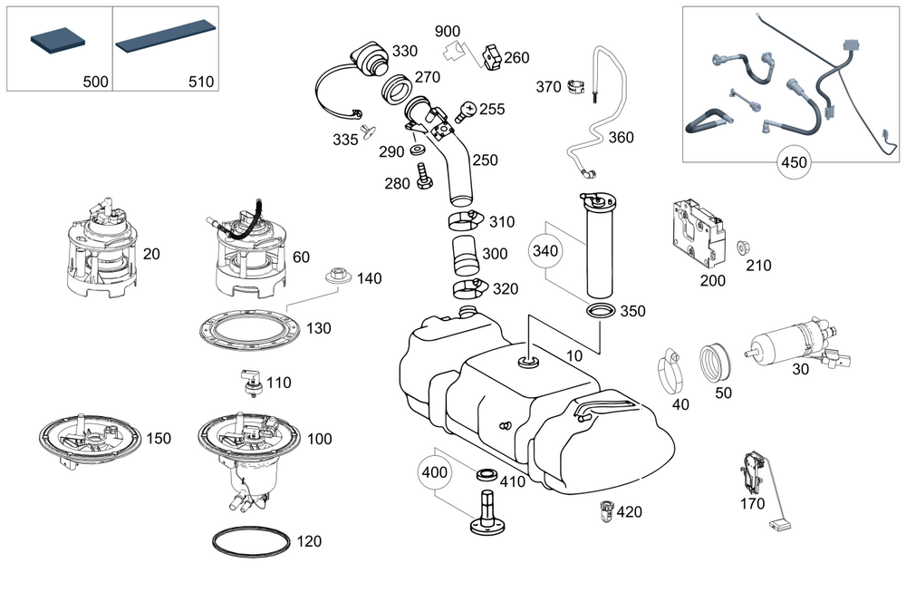 190-470-02-94 - Fuel Pump 2013-2021 Mercedes-Benz | Mercedes-Benz USA Parts