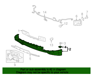 22978557 - Front Bumper Fascia Air Deflector 2015-2019 Chevrolet ...