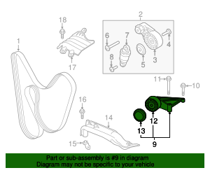 2012-2023 Porsche Accessory Drive Belt Idler Assembly 0PB-145-172 | OEM ...