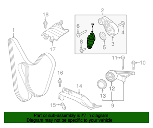 2017-2023 Porsche Accessory Drive Belt Tensioner Assembly 0PB-145-201 ...