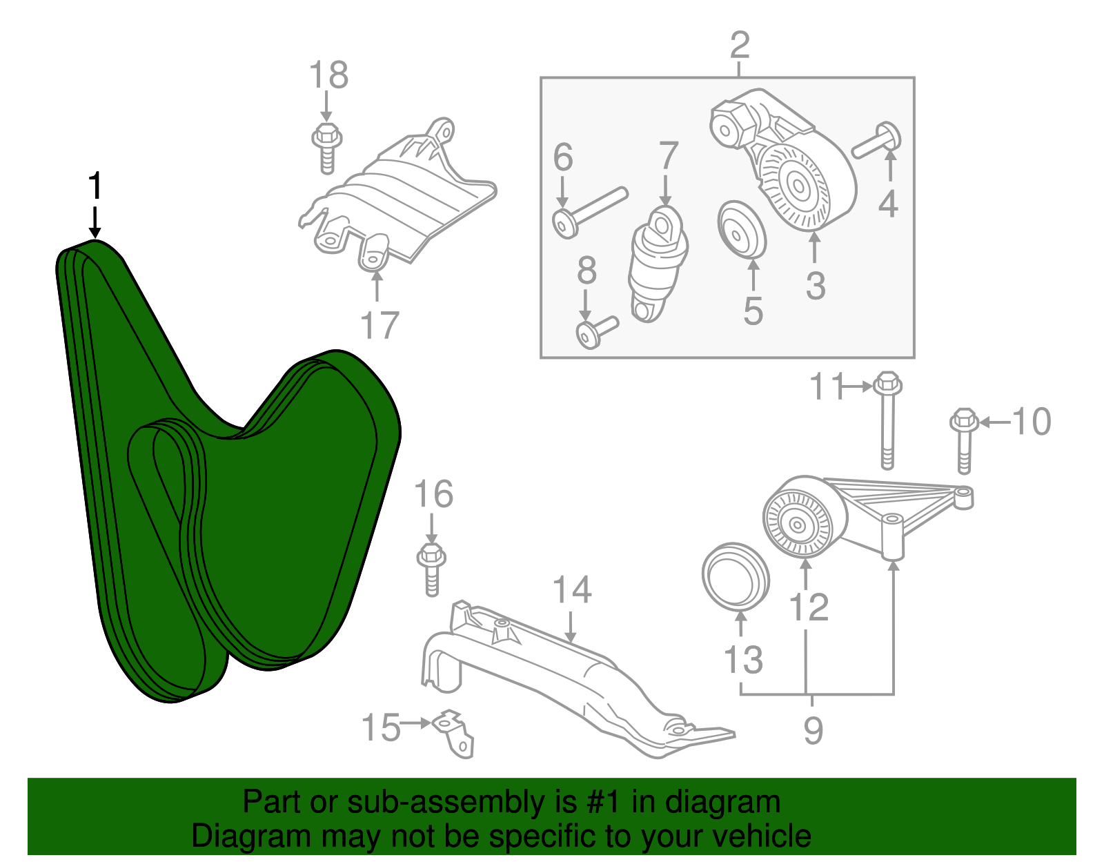 2012-2023 Porsche 911 Serpentine Belt 0PB-903-137-C | Sunset Porsche Parts