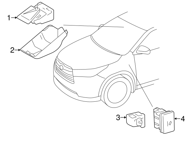 86466-42010 - Lane Assist Camera Cover 2013-2016 Toyota | Ourisman ...
