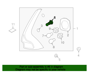 2010-2017 Volvo XC60 Signal Lamp Bulb 30763165 | OEM Parts Online