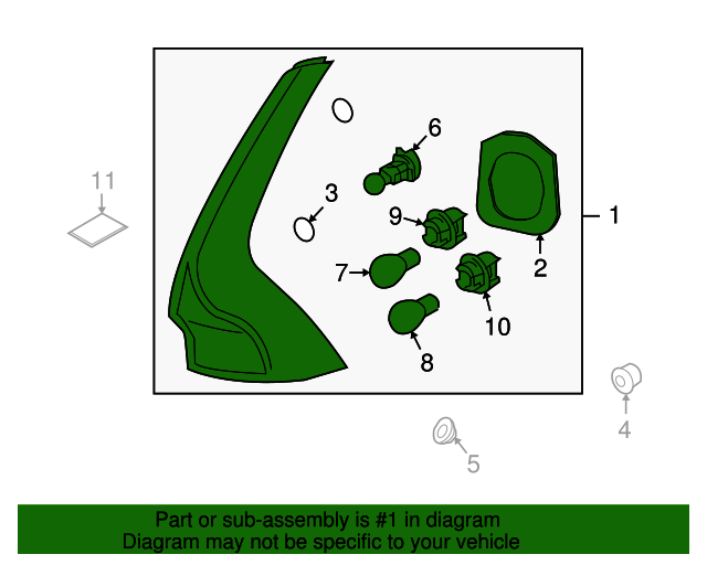 31323034 - 2012-2017 Volvo XC60 Rear Left Driver Tail Lamp Light ...