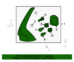 2010-2011 Volvo XC60 Tail Lamp Assembly 31290684 | TascaParts.com