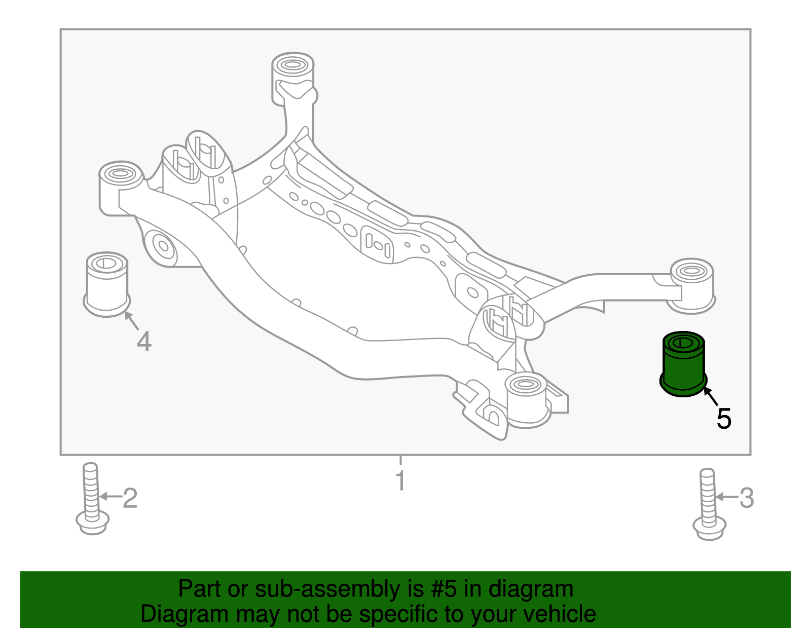 2013-2025 Volkswagen Suspension Cross-Member Insulator 5Q0-505-145-K ...