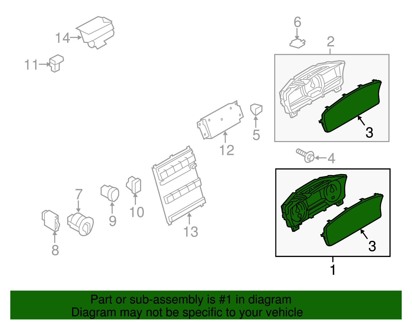 GA8Z-10849-A - Instrument Cluster 2016-2019 Ford Flex | Big 3 Auto Parts