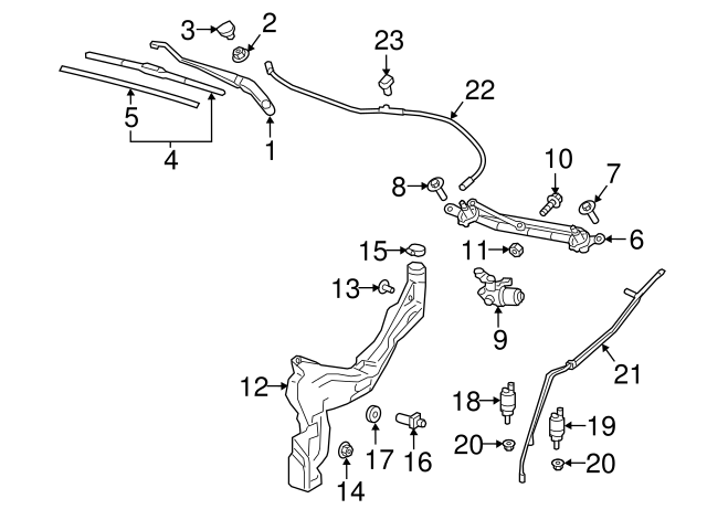 2018-2024 GM Windshield Washer Solvent Container 84768722 GM ...
