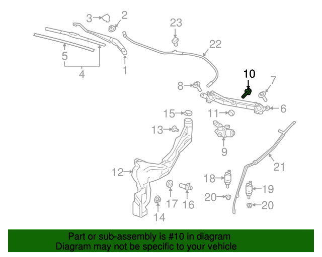 2017-2024 GM Windshield Wiper Motor Bolt 11548551 GM | GMPartsDirect.com