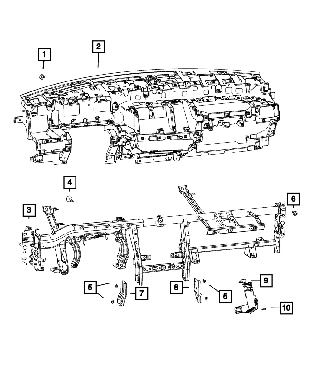 2024 Dodge Charger Daytona Instrument Panel Reinforcement 7LM98TX7AB ...